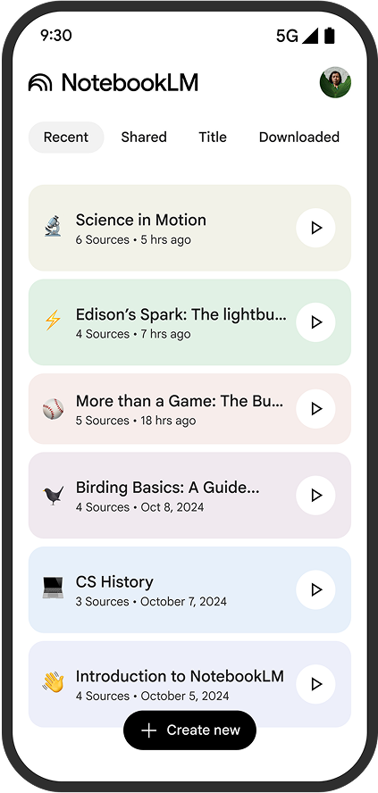 ดาวน์โหลดแอป NotebookLM | พอดแคสต์ AI เพื่อการเรียนรู้ในทุกที่ทุกเวลา